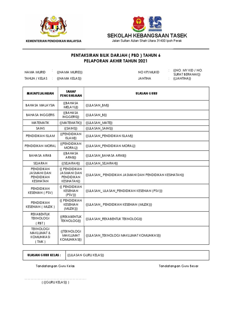 Contoh Slip PBD | PDF