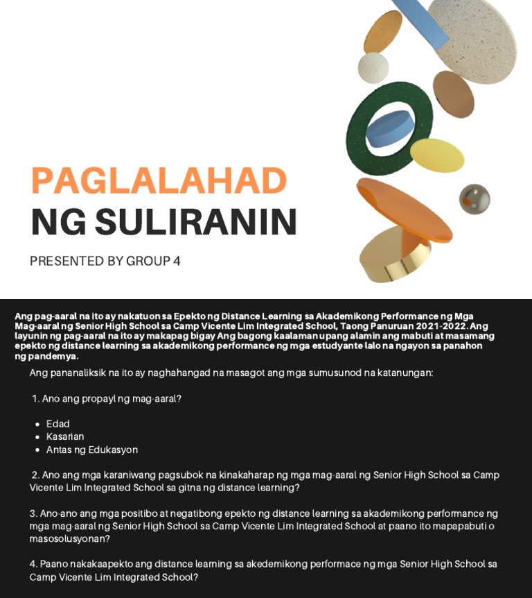 Paglalahad NG Suliranin 1 | PDF