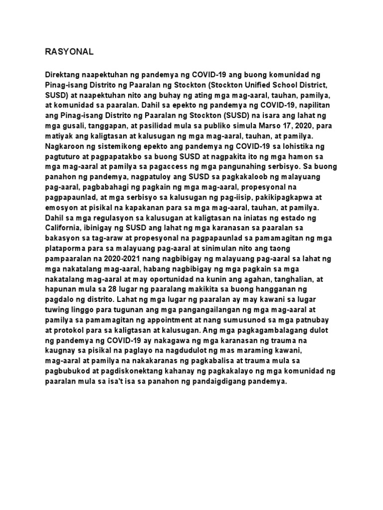 Rasyonal at Kaligiran NG Paksa | PDF