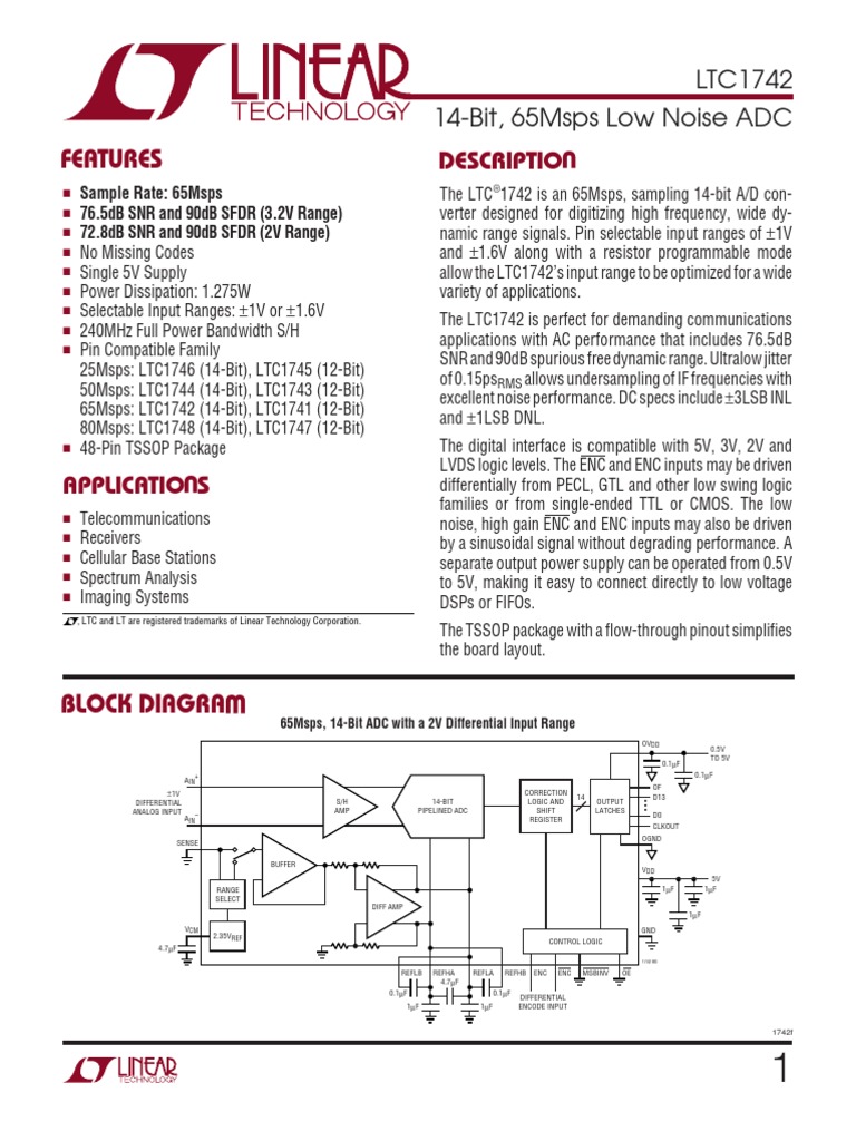 14-Bit ADC | Download Free PDF | Audio Electronics | Electrical Engineering