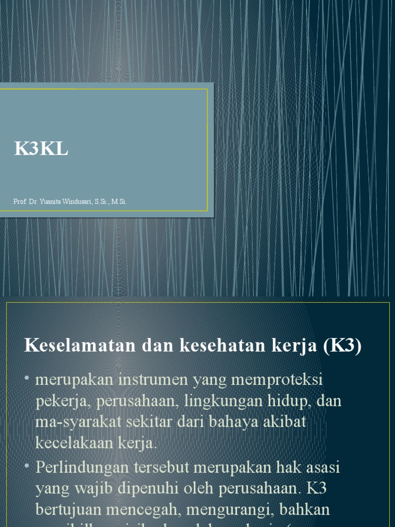 K3KL: Keselamatan dan Kesehatan Kerja | PDF