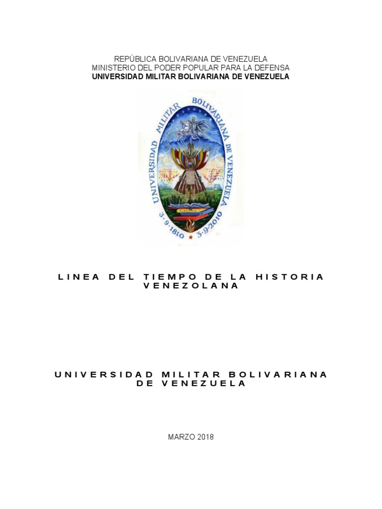 Linea de Tiempo Historia de Venezuela | PDF | Venezuela