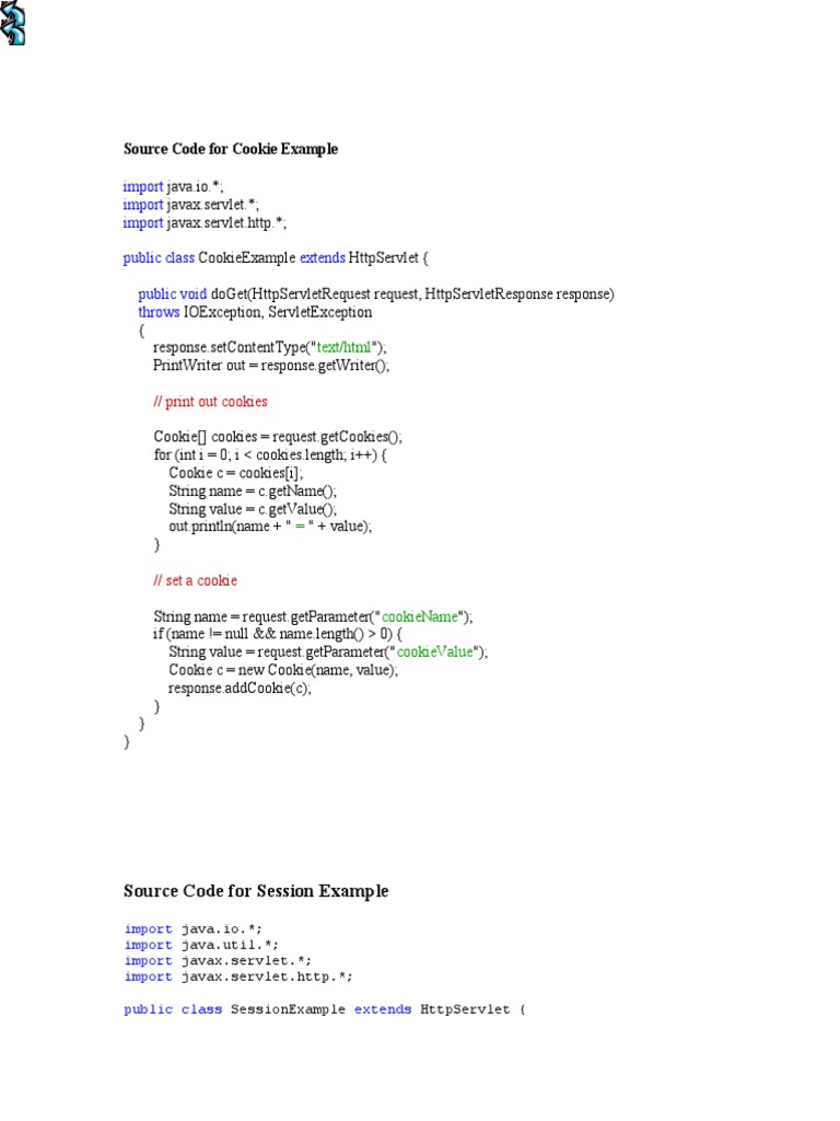 Source Code For Cookie Example | PDF | Http Cookie | Java Servlet