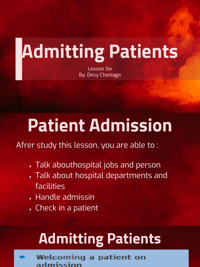 Patient Admission Process Guide | PDF