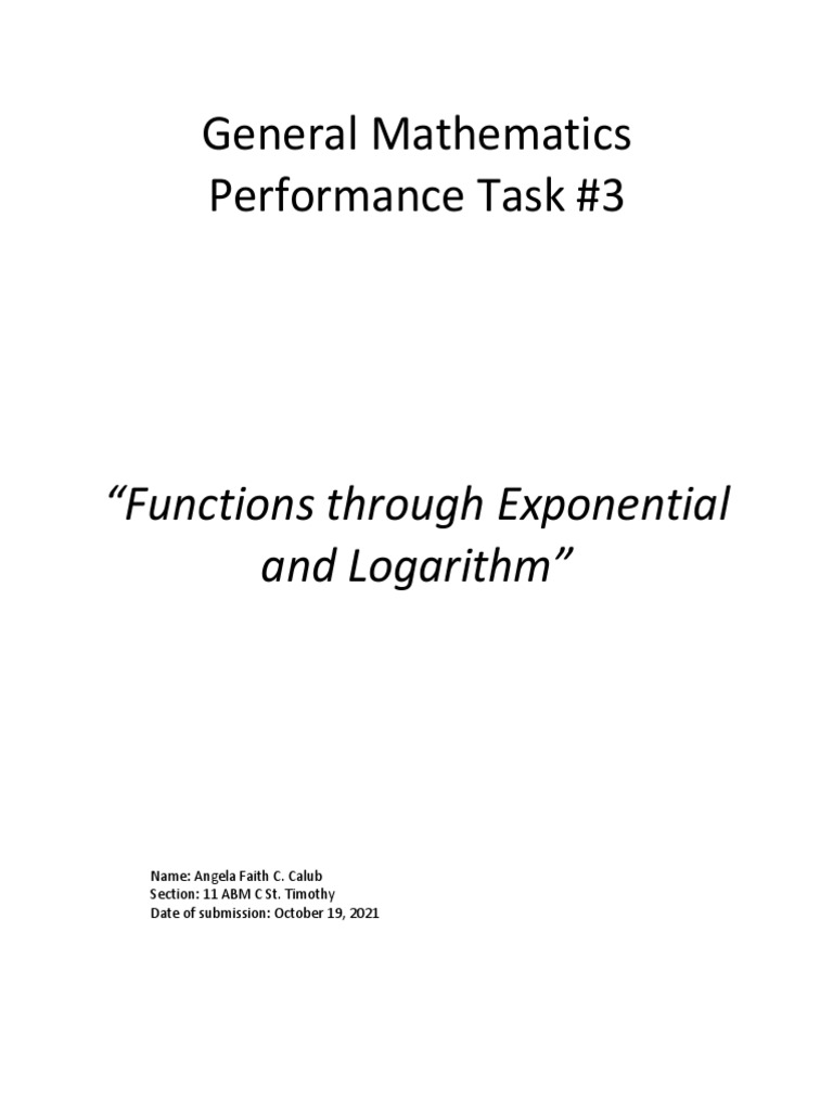 General Mathematics | PDF | Function (Mathematics) | Exponential Function General Mathematics | PDF | Function (Mathematics) | Exponential Function
