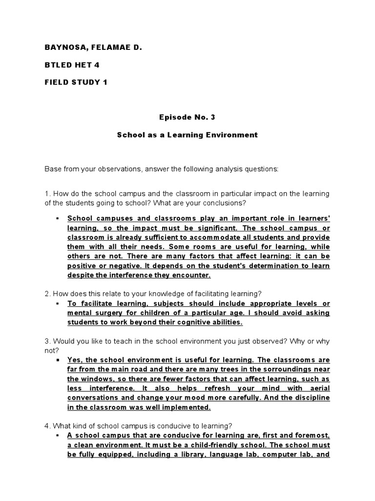 Fs-1-Episode 3 | PDF | Classroom | Learning