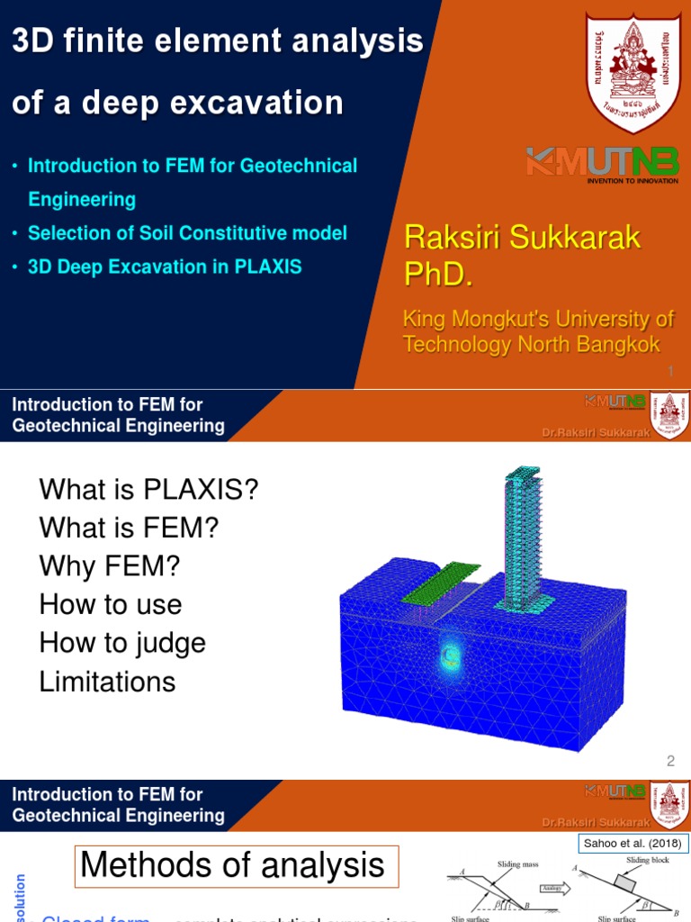 3D FEM analysis of deep excavation | PDF | Finite Element Method | Geotechnical Engineering