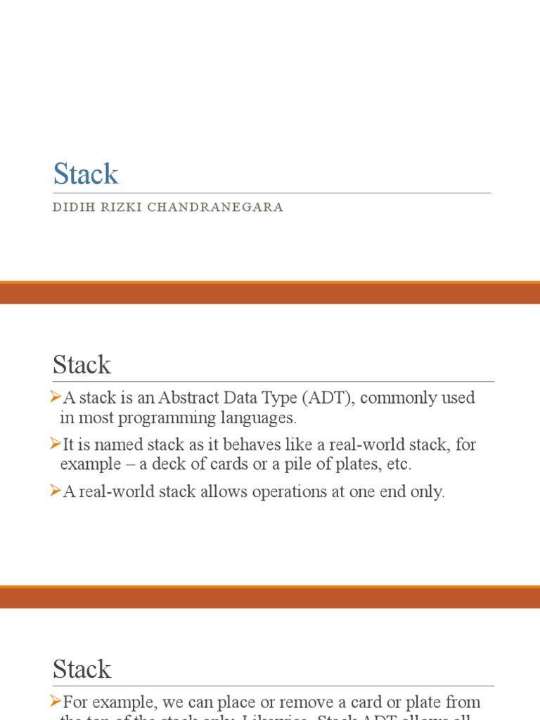 Stack: Didih Rizki Chandranegara | Descargar gratis PDF | Array Data ... Stack: Didih Rizki Chandranegara | Descargar gratis PDF | Array Data ...