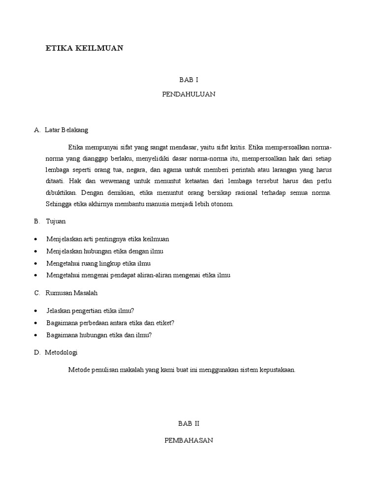 ETIKA KEILMUAN Lisna Wati | PDF