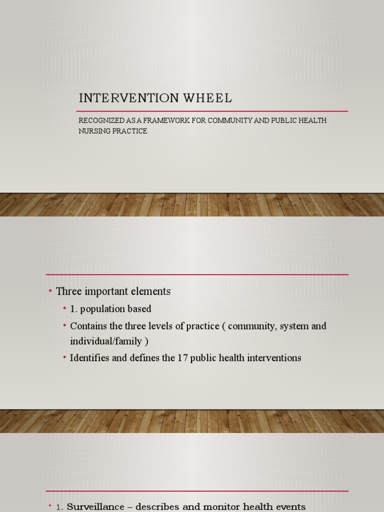 Intervention Wheel: Recognized As A Framework For Community and Public ...