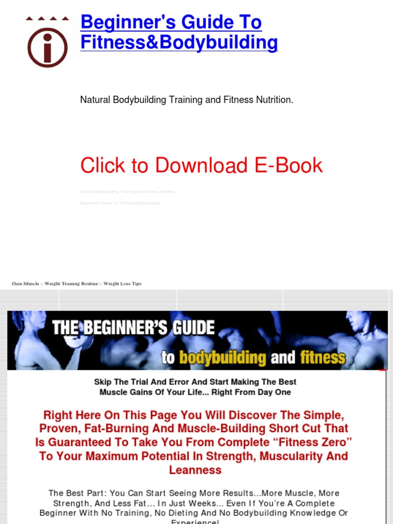 Beginner's Guide To Fitness&Bodybuilding: Click To Download E-Book ...