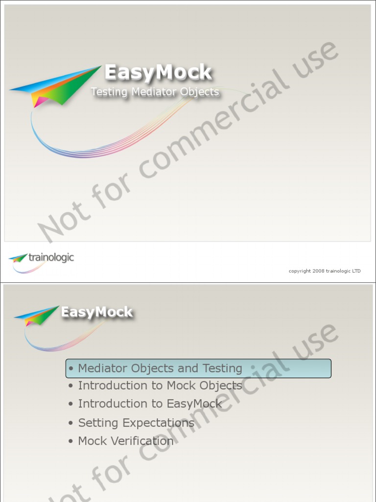 Easymock Testing Mediator Objects Pdf Method Computer Programming Class Computer 