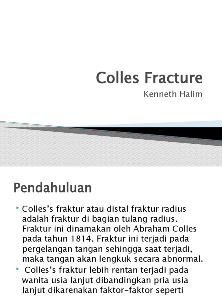 Colles Fracture | PDF
