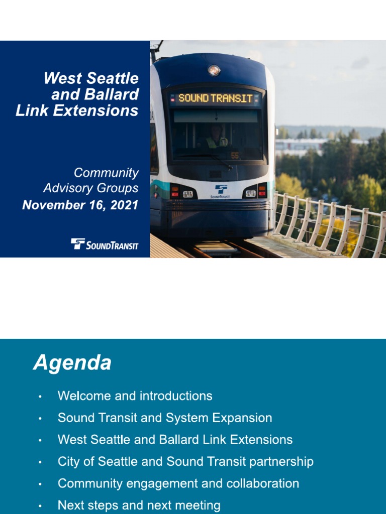 Sound Transit CAG First Meeting Slides | PDF