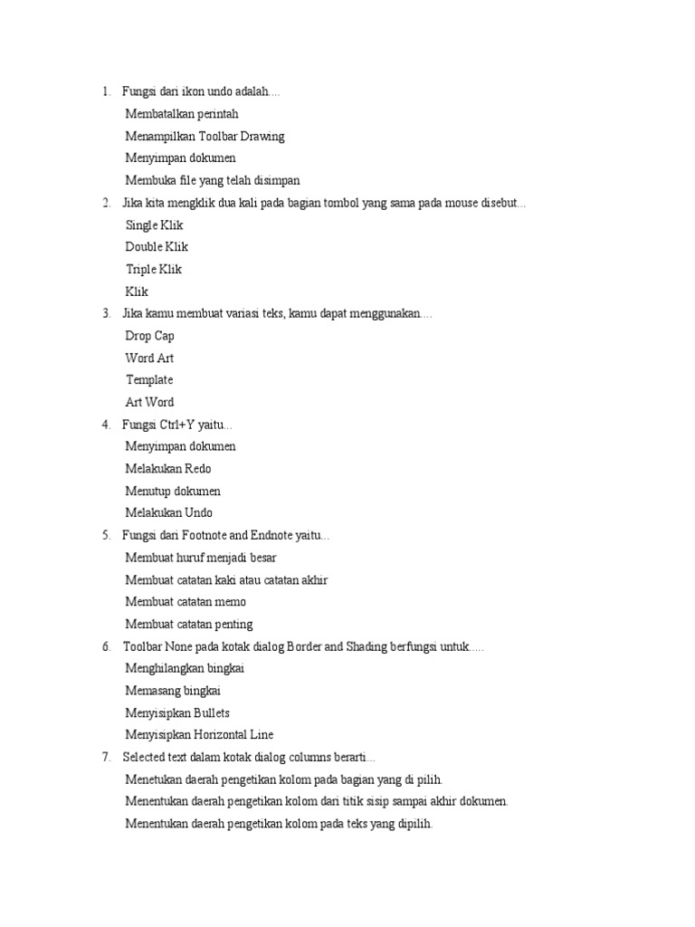 Soal UAS Kelas 8 | PDF