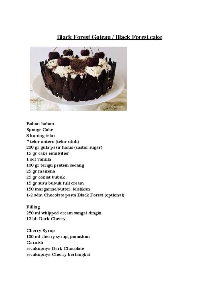 Black Forest Gateau | PDF