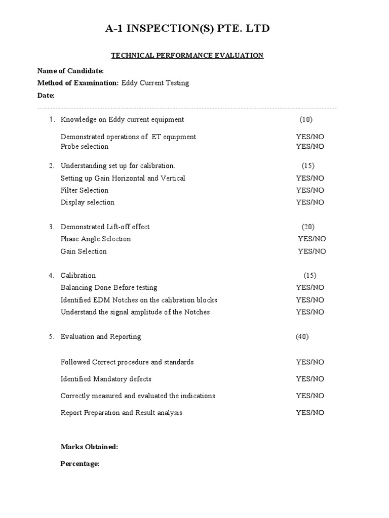 ET-Practical Check List | PDF