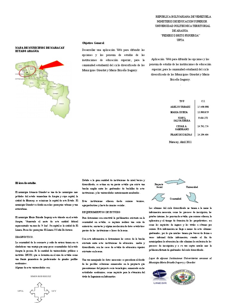 Triptico Upta Total | PDF | Venezuela | Educación avanzada