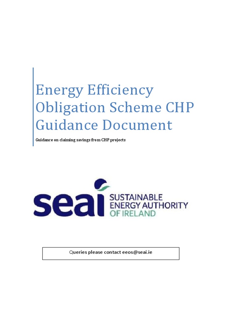 Energy Efficiency Obligation Scheme CHP Guidance Document: Queries ...
