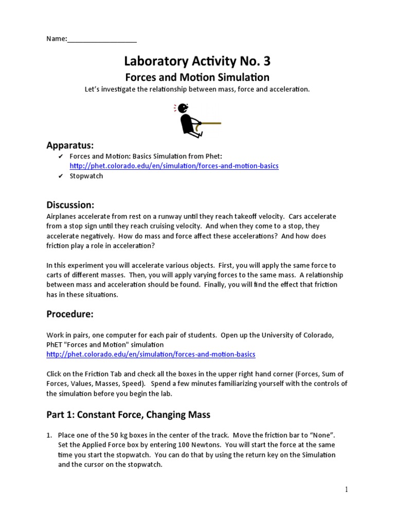 Laboratory Activity No.3 | PDF | Force | Acceleration