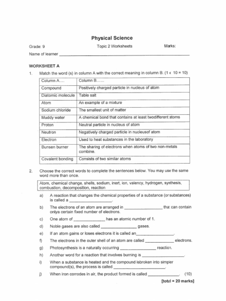 Physical Science Grade 9 | PDF