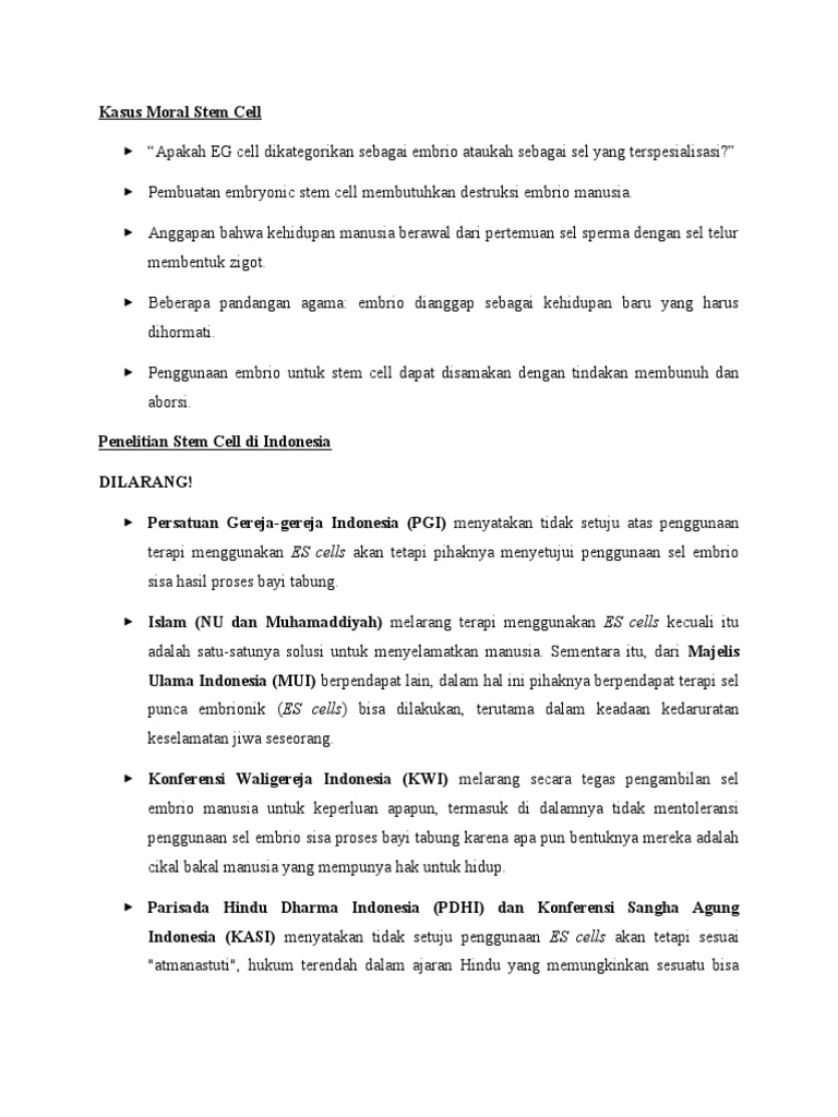 Contoh Kasus Stem cell2-BHP | PDF