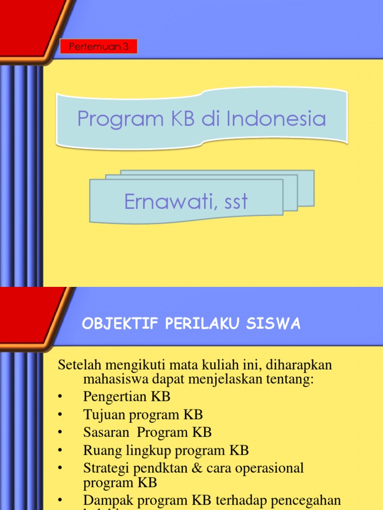 Program KB: Tujuan dan Strategi | PDF