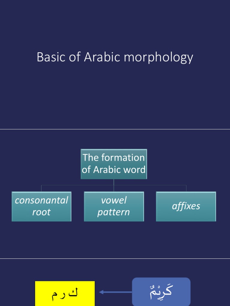 Basic of Arabic Morphology | PDF | Grammatical Number | Morphology ...