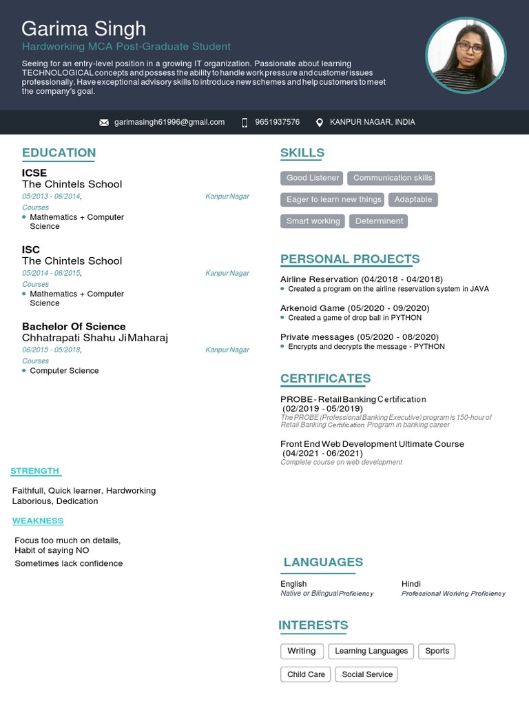 20MCA1114 Garima Resume | PDF | Encryption | Communication