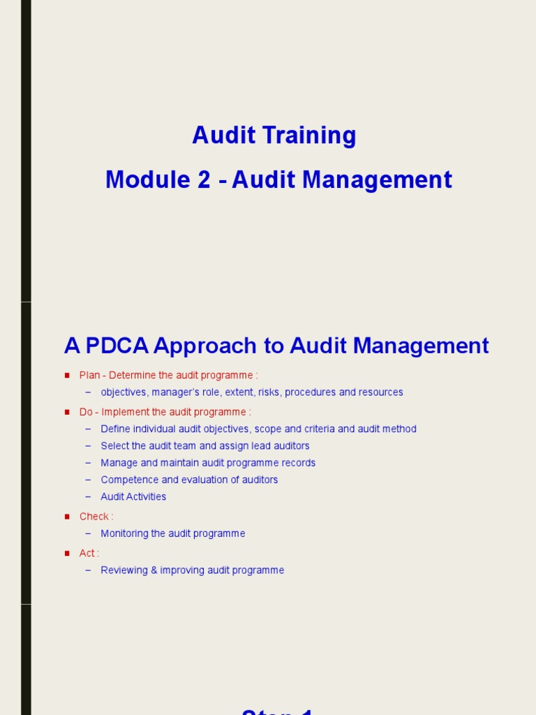 Auditor Training Module 2 - Audit Management | PDF | Audit | Competence ...