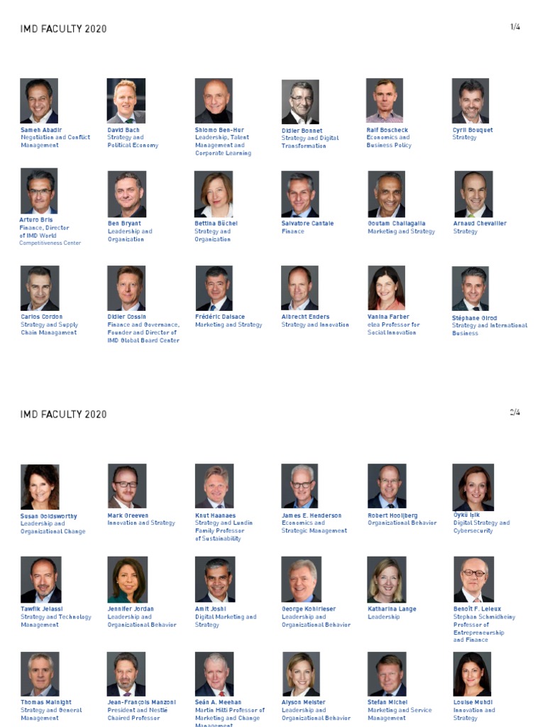 Imd Faculty 2020: Competitiveness Center | PDF | Psychological Concepts ...
