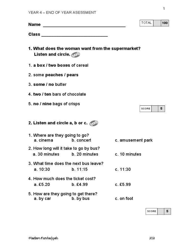 2021 Get Smart Plus 4 Final Asessment | PDF | Grammar | Syntax