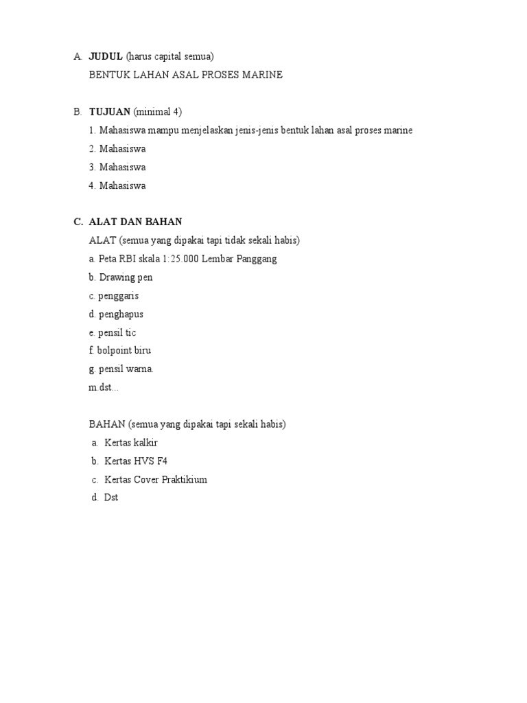 Format Laprak Marine 2021 | PDF