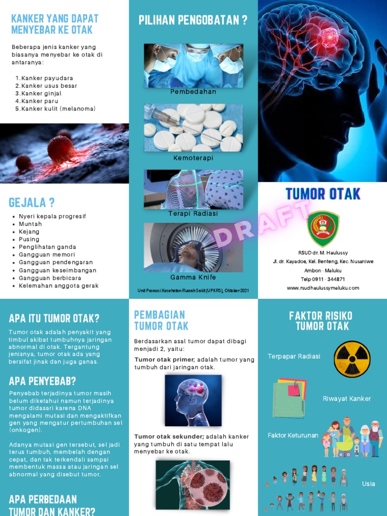 Leaflet - Tumor Otak - RSUD Dr. M. Haulussy - Draft | PDF