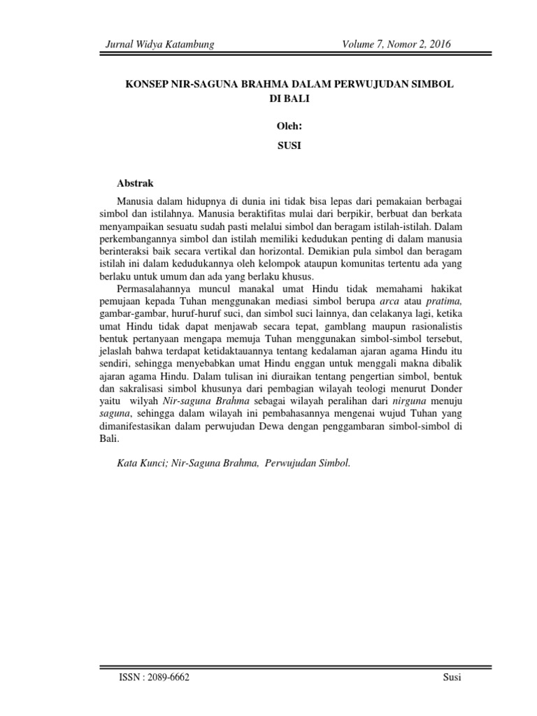 Konsep Nirguna Brahma | PDF