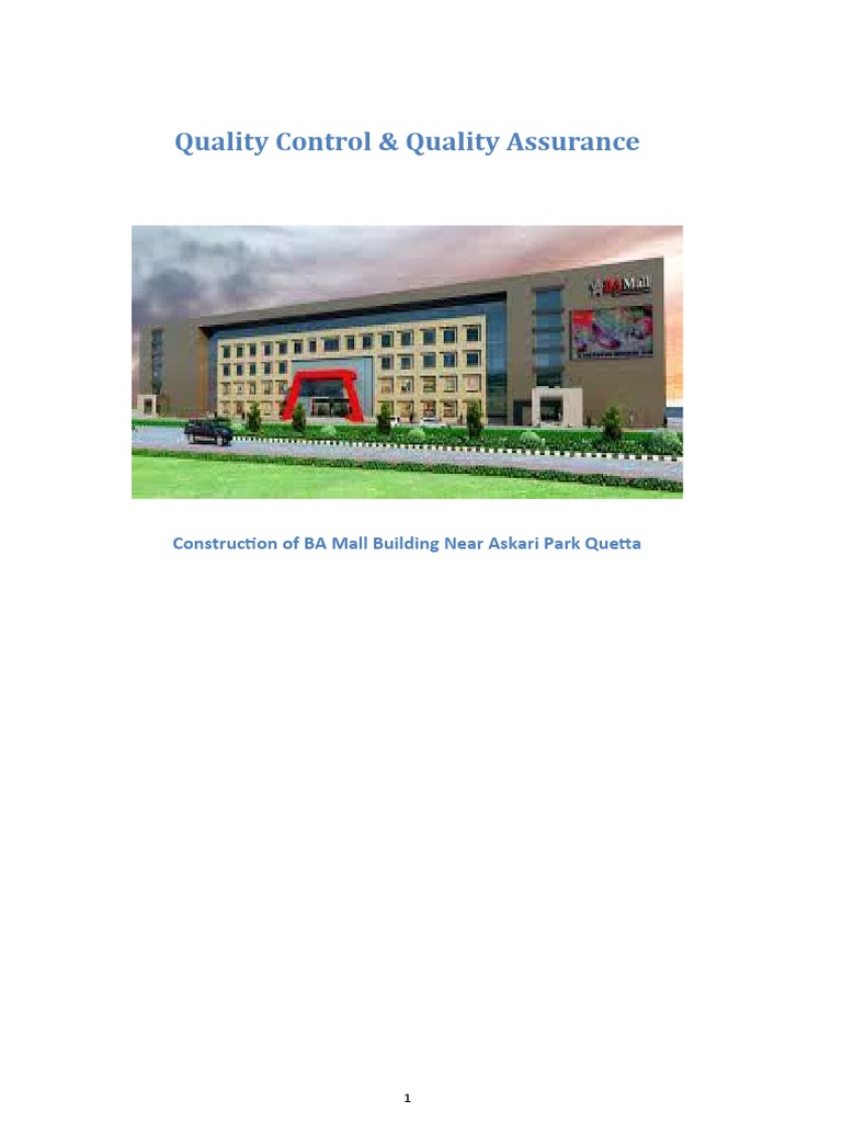 Quality Assurance & Quality Control of Civil Works Final | PDF ...