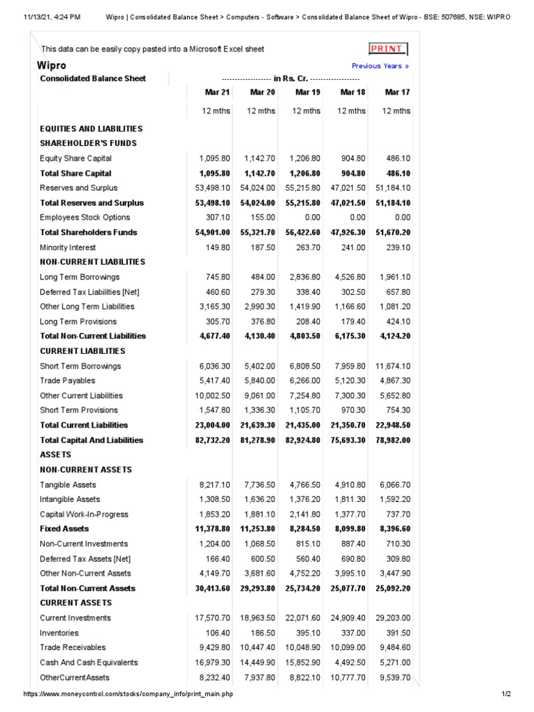 Balancee Sheet | PDF | Balance Sheet | Book Value
