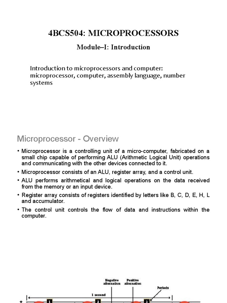 4bcs504 Microprocessors Module I Introduction Pdf Central Processing Unit Assembly Language