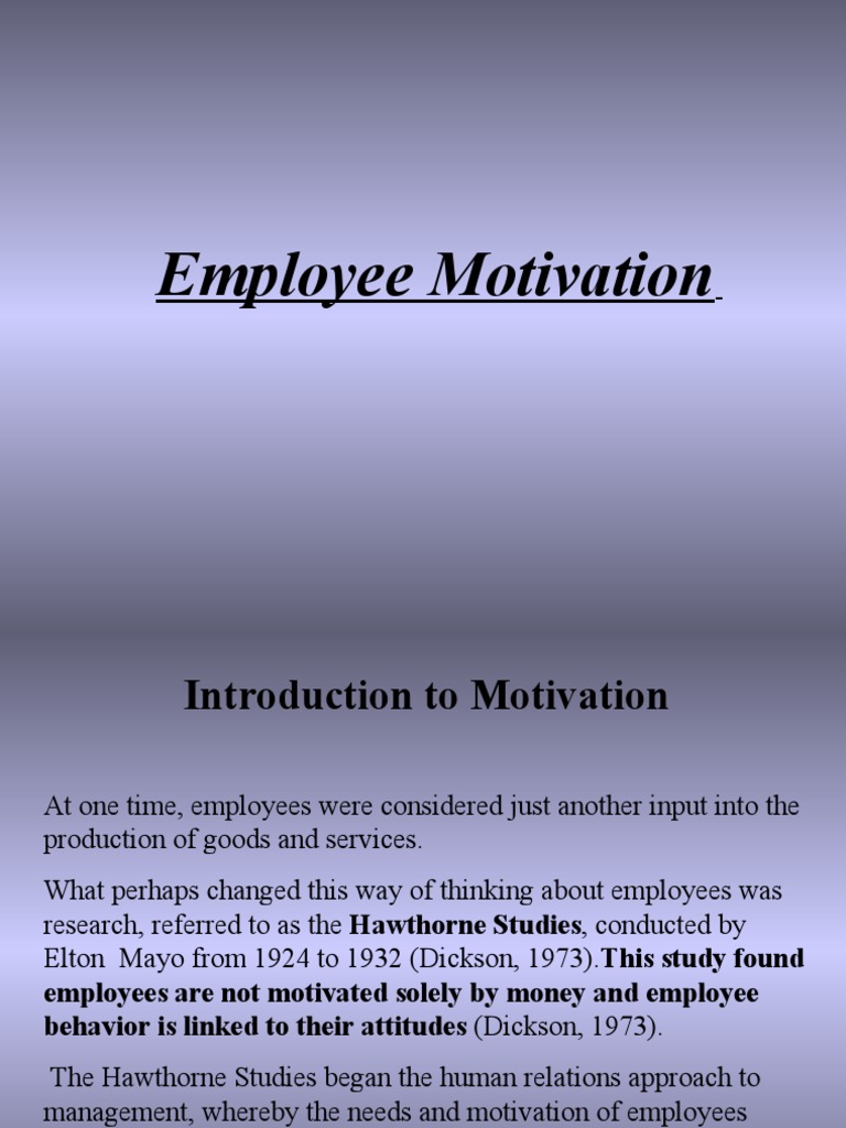 Motivation Presentation | PDF | Motivational | Motivation