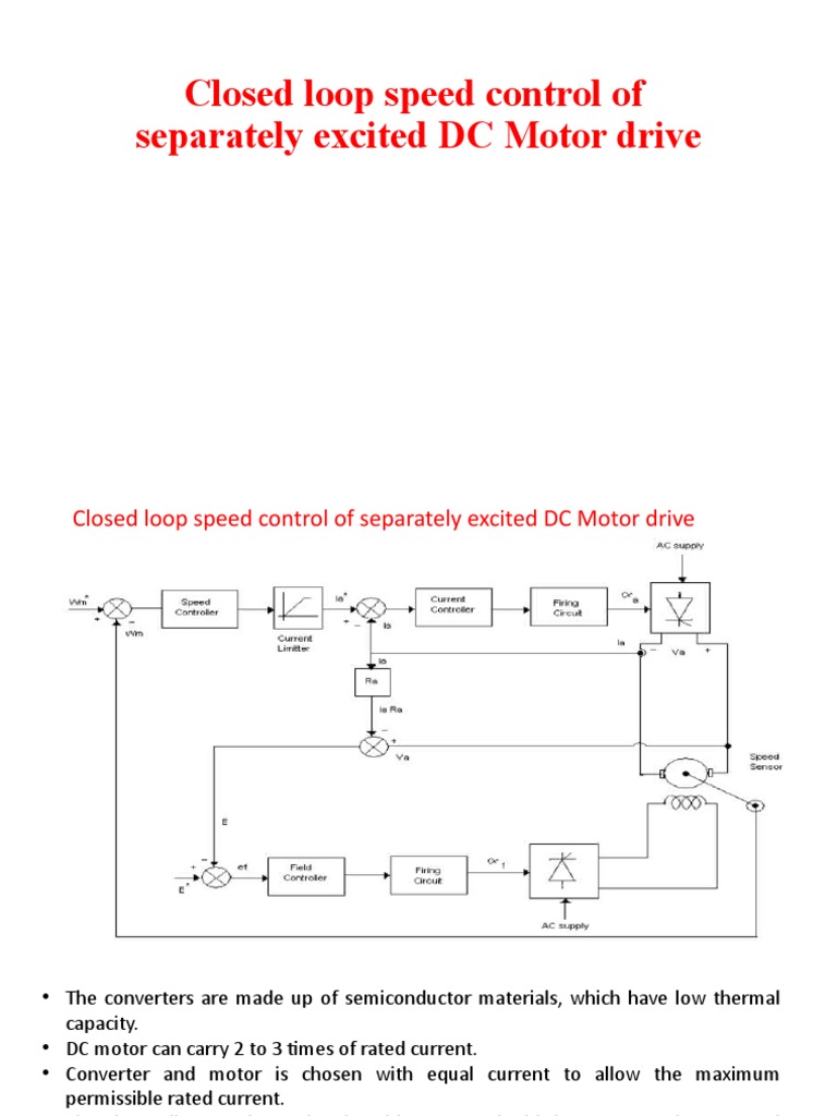 Closed Loop Speed Control of DC Motor Drives | PDF