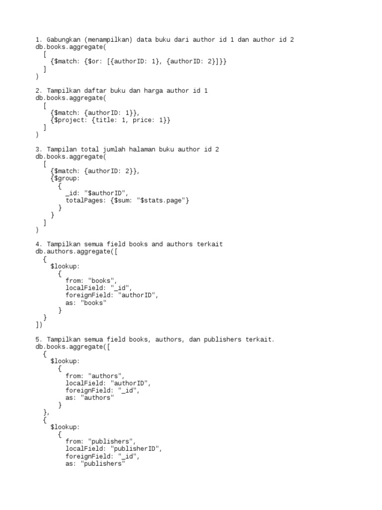 Aggregation Queries to Retrieve and Analyze Data from Related Collections in a MongoDB Database ...