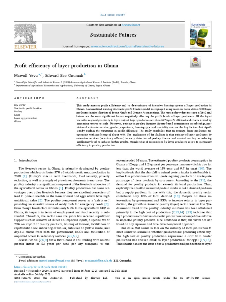 Sustainable Futures: Mawuli Yevu, Edward Ebo Onumah | PDF | Hypothesis