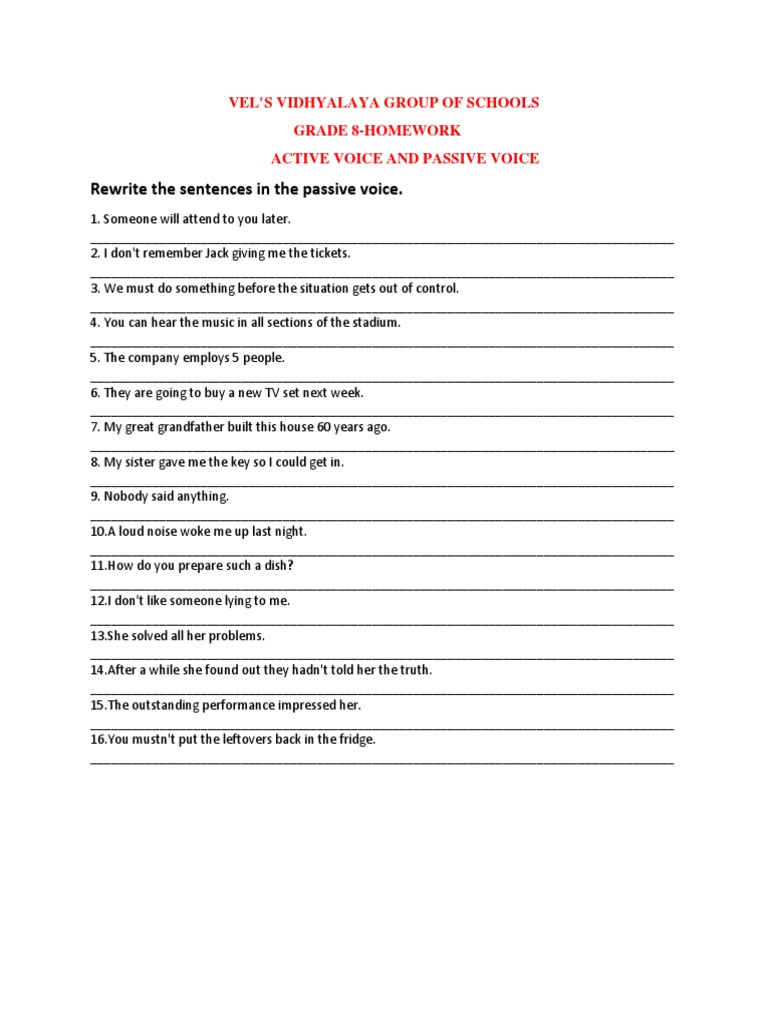 Active Voice and Passive | PDF | Home & Garden