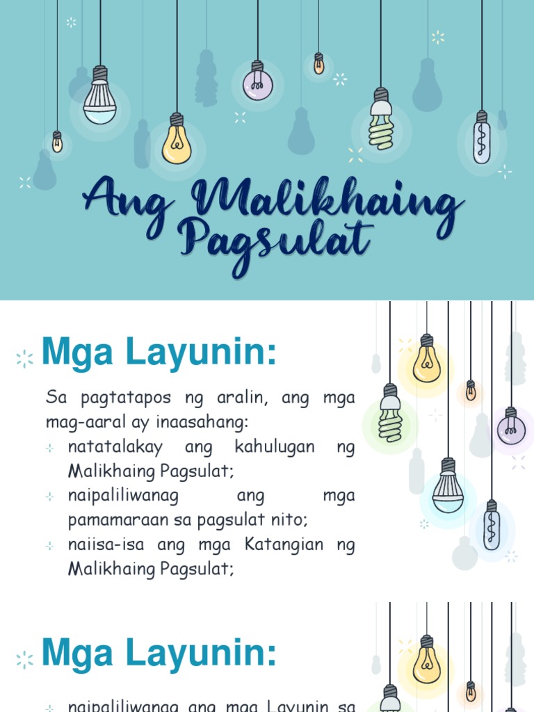 Aralin 2 Malikhaing Pagsulat | PDF