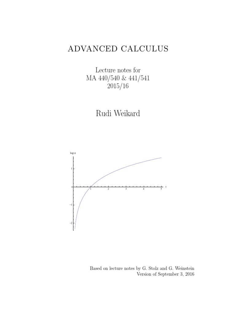 Weikard Advanced Calc Notes | PDF | Set (Mathematics) | Real Number