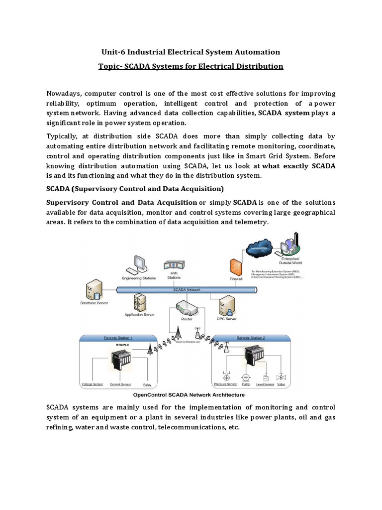 SCADA Systems in Electrical Distribution | PDF | Scada | Electrical ...