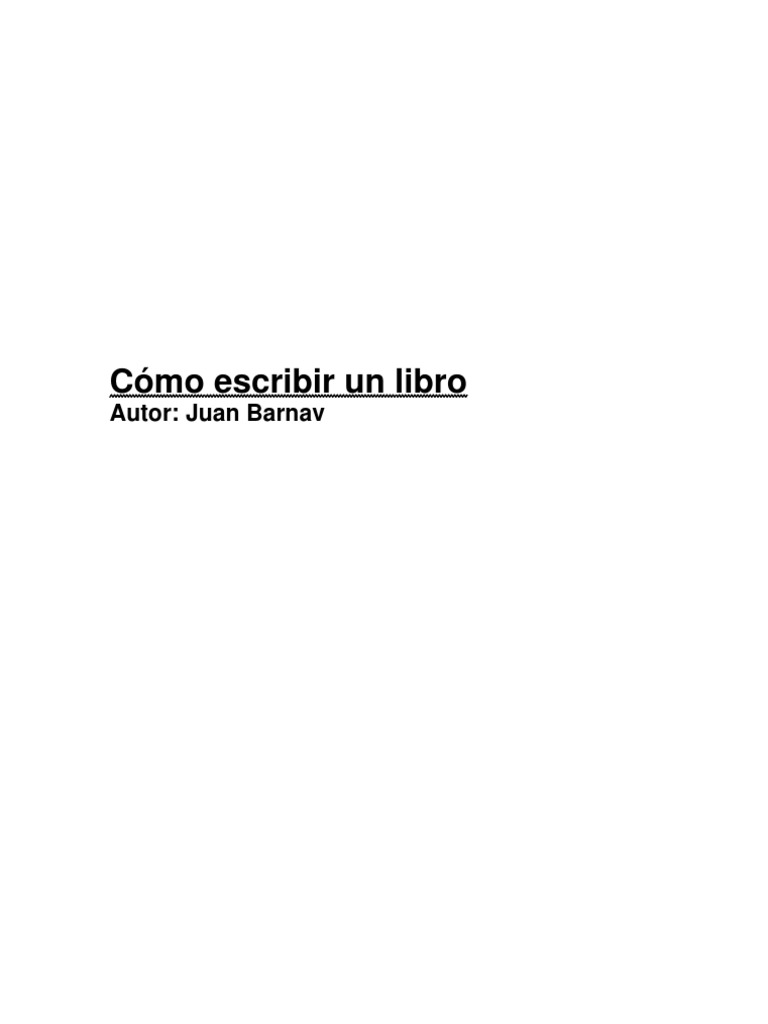 Guía para Escribir un Libro Fácilmente | PDF | Cuentos | Autor