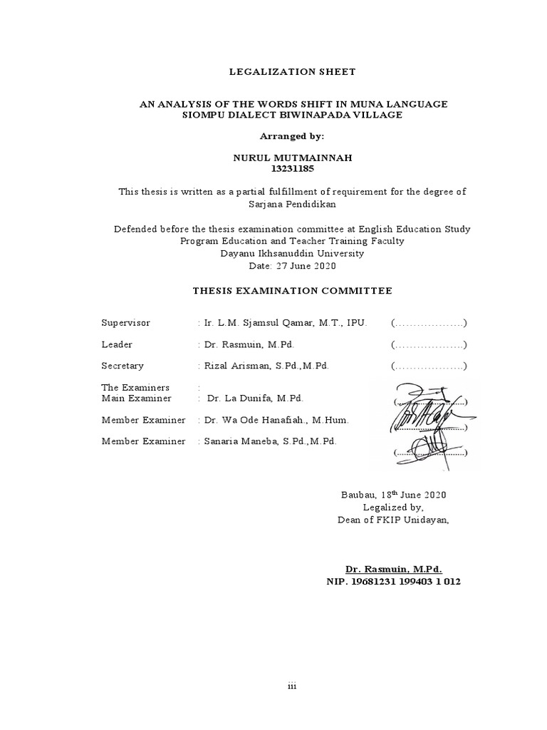 Legalization Sheet | PDF | Thesis | Evaluation