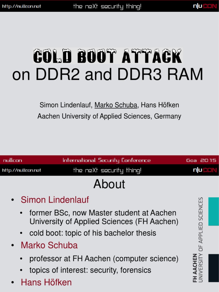 Cold Boot Attack On ddr2 and ddr3 Ram | PDF | Dynamic Random Access ...