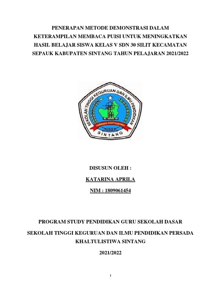Penerapan Metode Demonstrasi Dalam | PDF